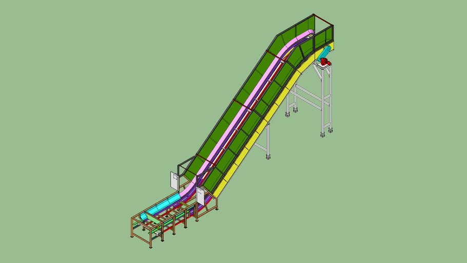 Chain Conveyor B1200x17.75m | 3D Warehouse