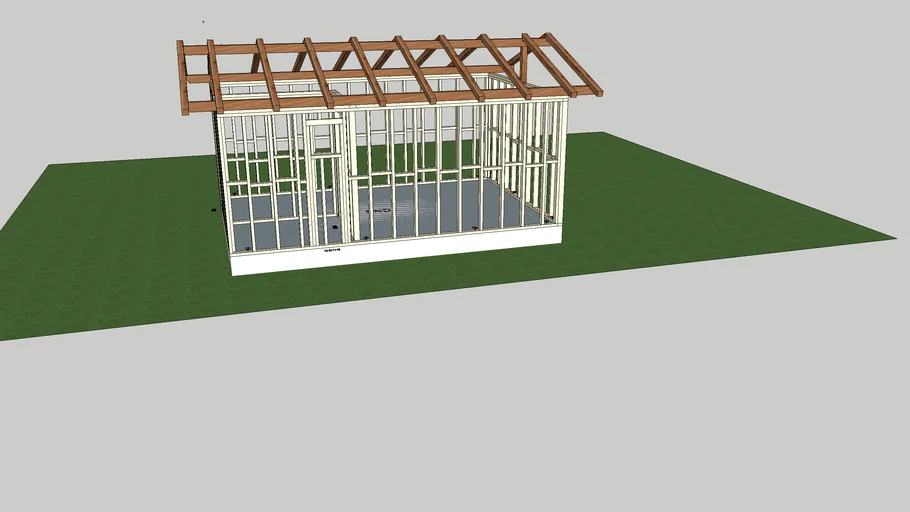 casetta di legno 6x4 framing | 3D Warehouse