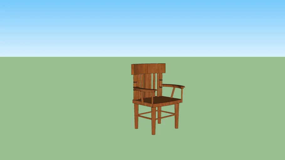 Wooden Arm Chair | 3D Warehouse