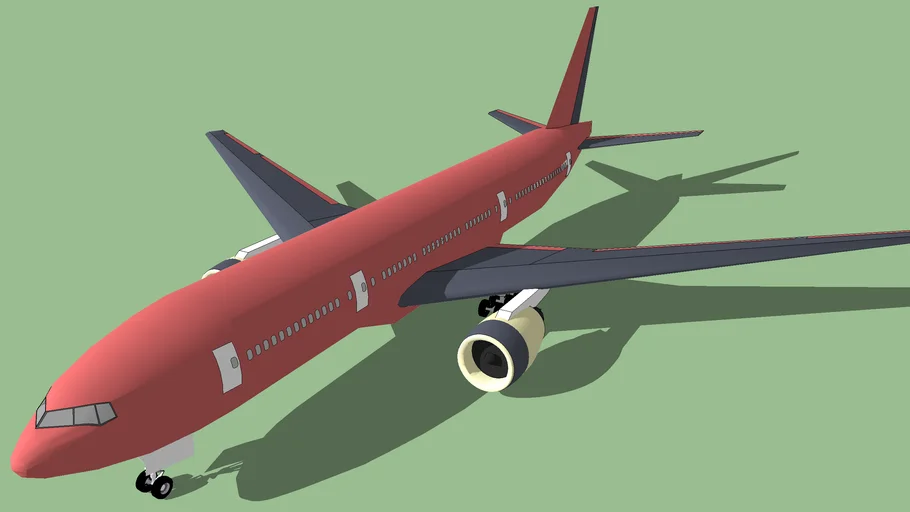 Coloured BOEING 777-200LR | 3D Warehouse