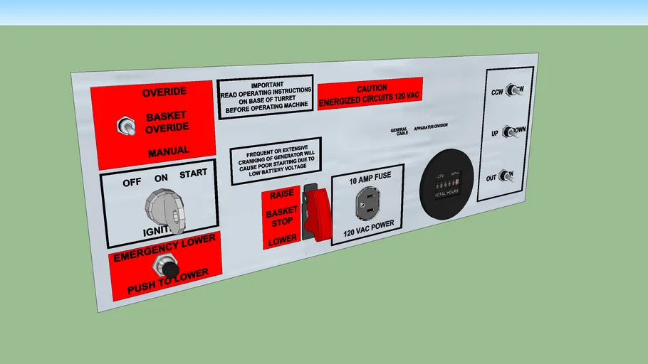 1970's Telsta (General Cable) generator and boom master control panel ...