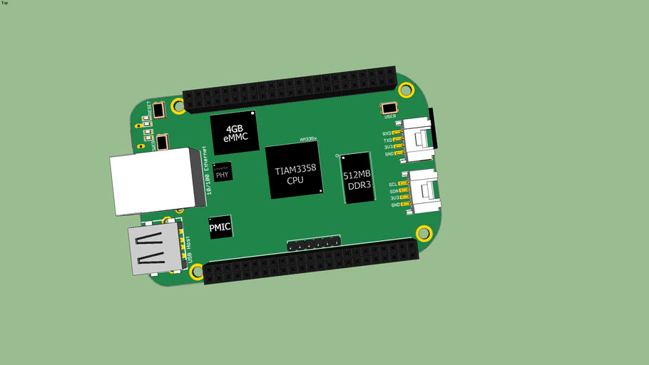 Beaglebone Green 3D file | 3D Warehouse