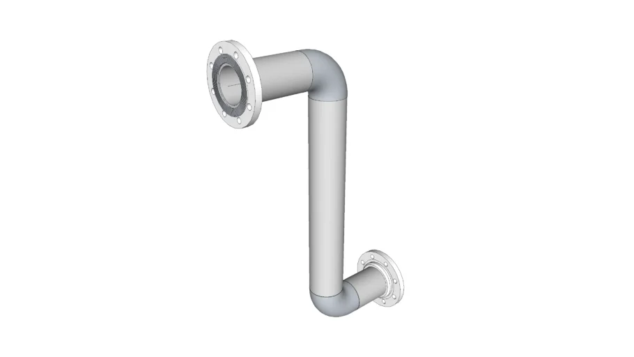 Flanged Steel Welded Pipe Riser | 3D Warehouse