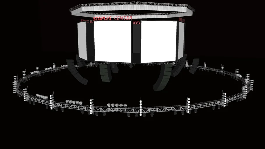 Staples Center Arena WWE Overhead. | 3D Warehouse