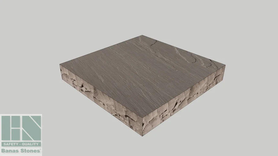 Banas Stones Natural Pier Caps - 20' x 20' - Banas Slate Grey | 3D ...