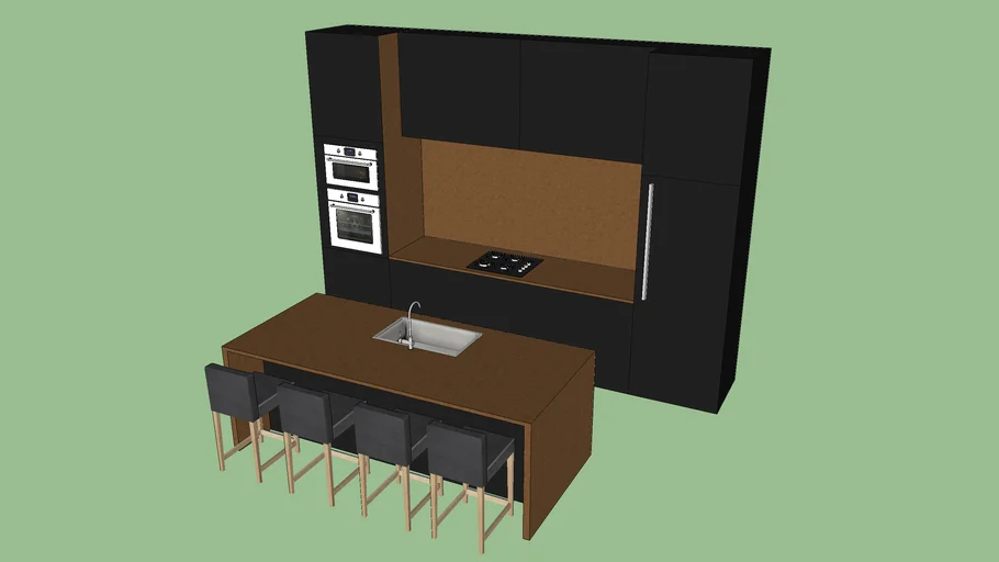 Modern Kitchen Block | 3D Warehouse