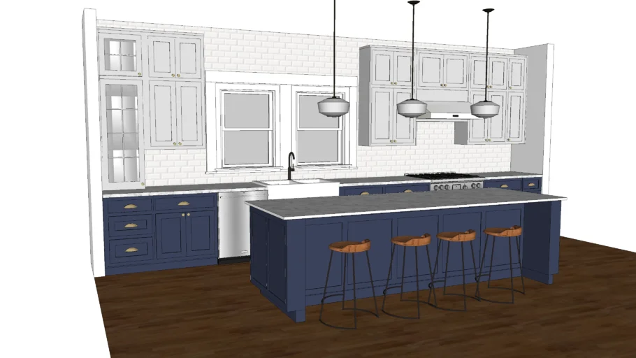 kitchen with island | 3D Warehouse