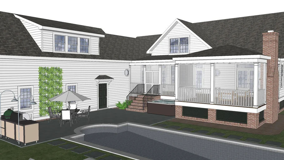 Screen Porch and Pool | 3D Warehouse