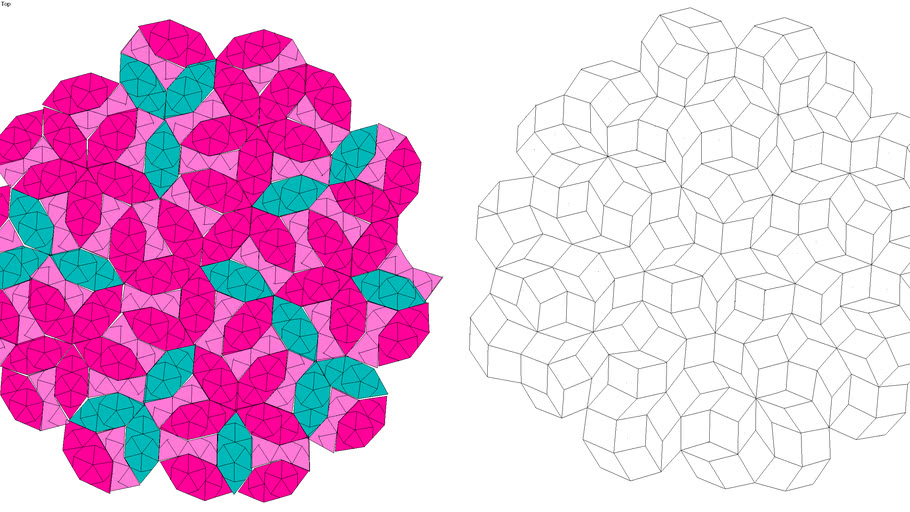 Penrose Kite and darts to Rhombi | 3D Warehouse