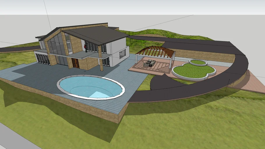 hillside house | 3D Warehouse