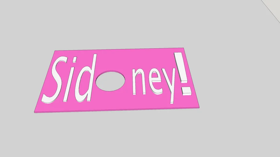 Sidney name tag | 3D Warehouse