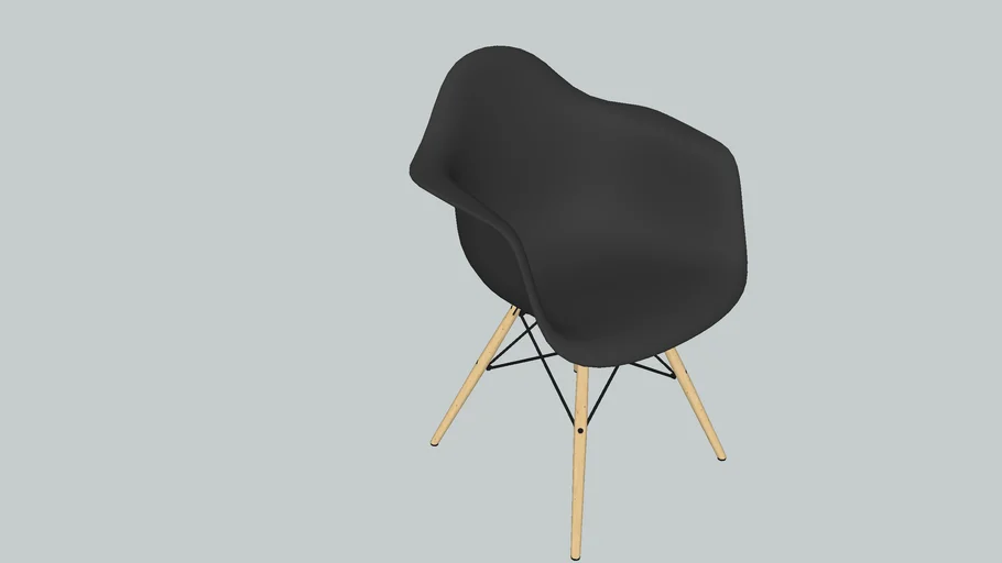 33. silla eames vitra negra | 3D Warehouse