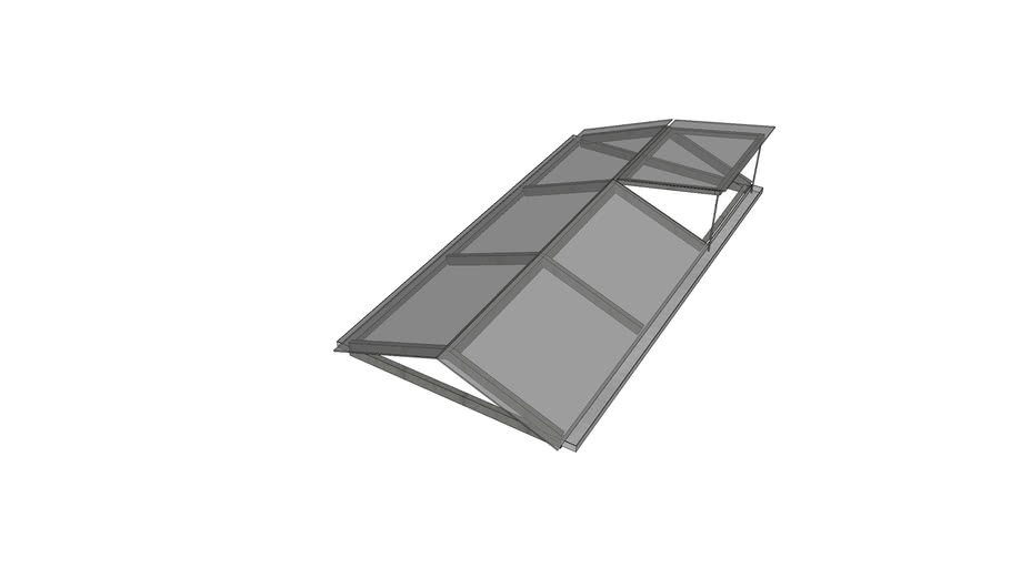 Techo a dos aguas en vidrio | 3D Warehouse