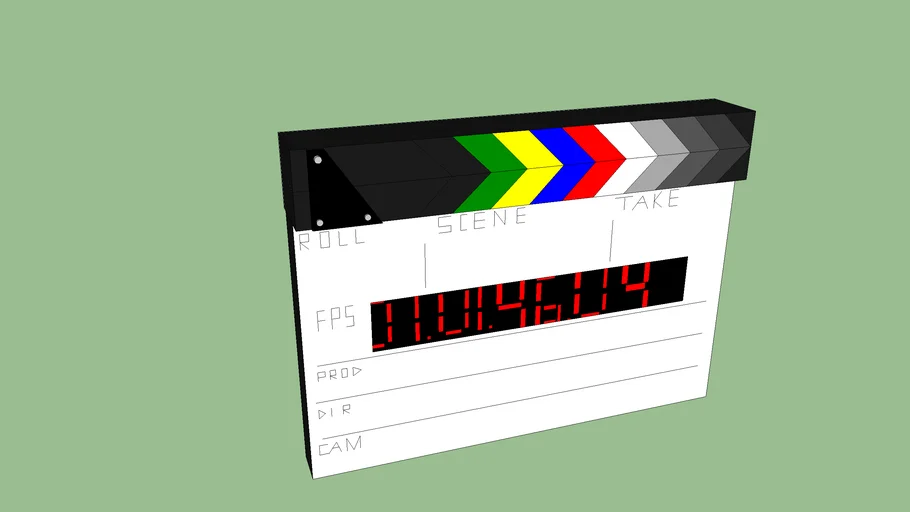 MOVIE SLATE with Timecode | 3D Warehouse