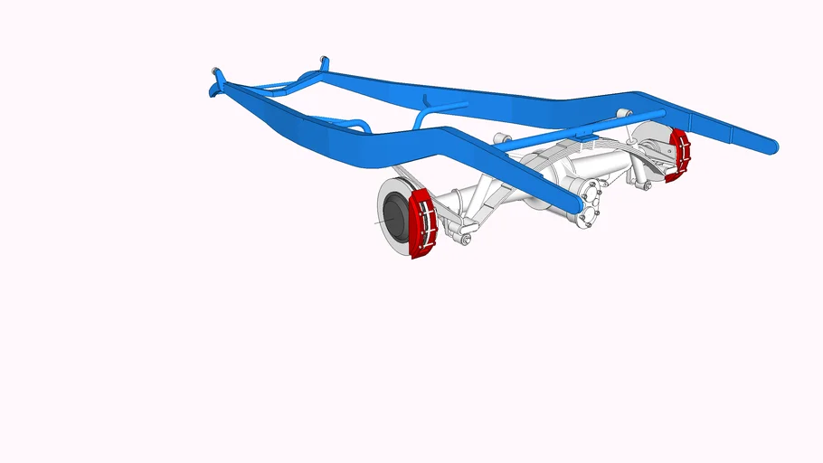 1932 Ford hot rod frame & rear end assembly | 3D Warehouse