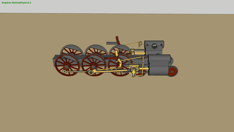 Sketchy Physics Steam Engine Wheel Assembly | 3D Warehouse