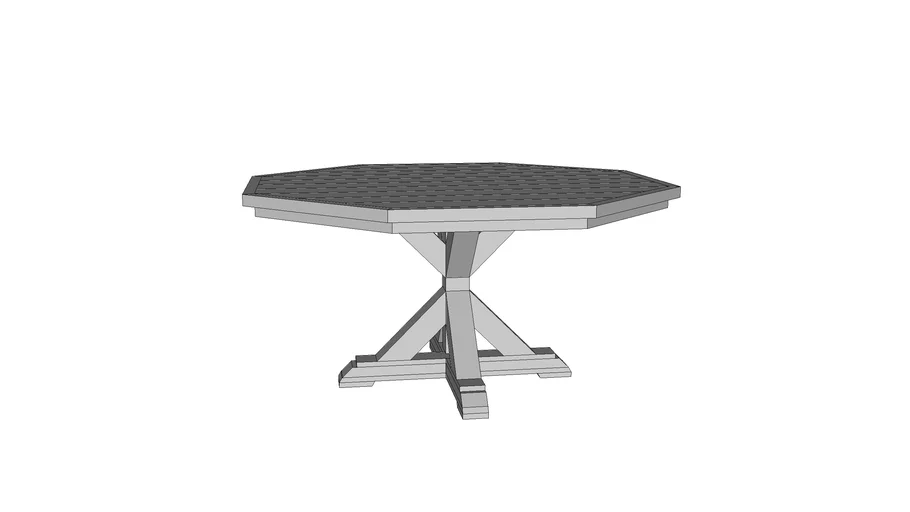Octagon Pedestal table | 3D Warehouse