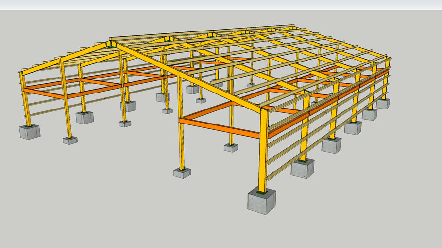 Small Portal Frame Barn | 3D Warehouse