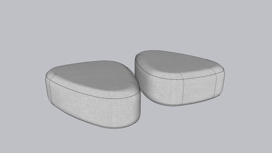 Boconcept Ottomans Pouf | 3D Warehouse