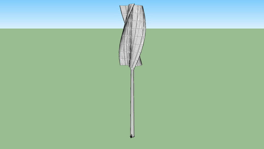5 mw 3 blade helical verical axis wind turbine | 3D Warehouse