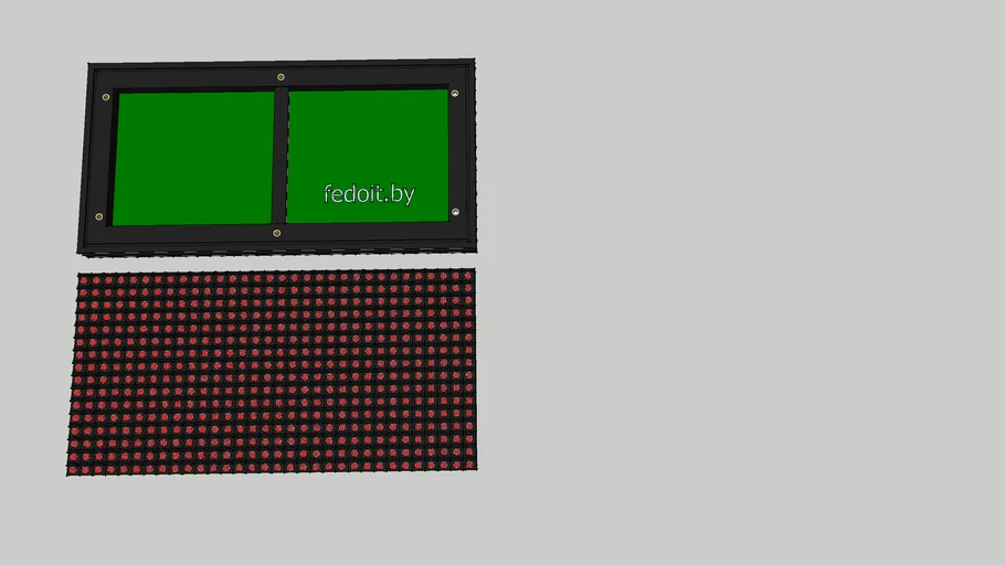 Led Matrix P10 32*16 | 3D Warehouse