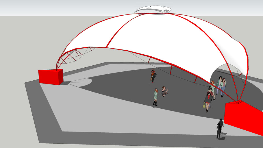 selfsupporting shell as tensile structure | 3D Warehouse