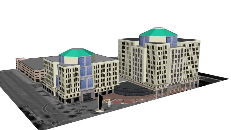 Hamilton Municipal Building and Butler County Government Services | 3D ...