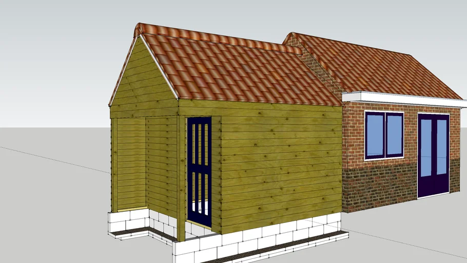 Schuur met extra dakje | 3D Warehouse