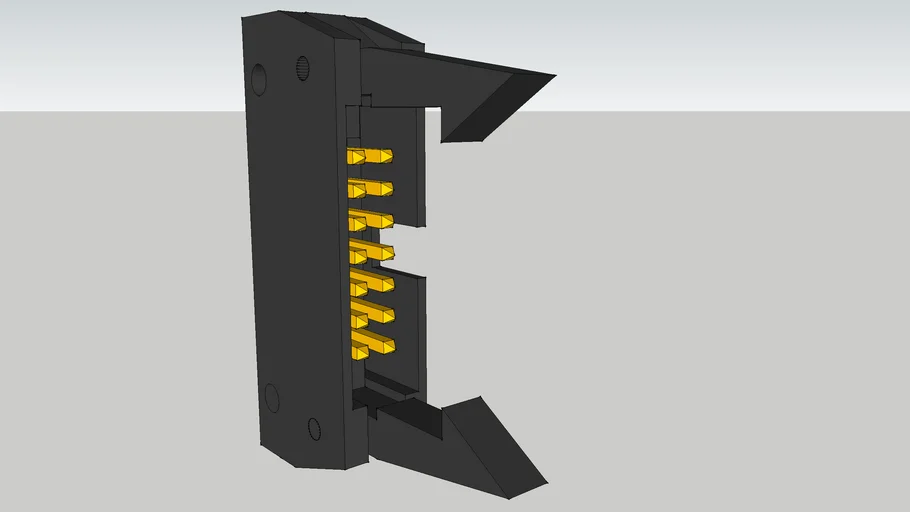 DIN 41651 14P Male Connector | 3D Warehouse