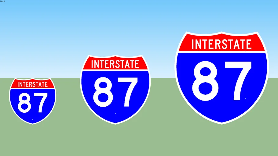 Interstate 87 Sign | 3D Warehouse