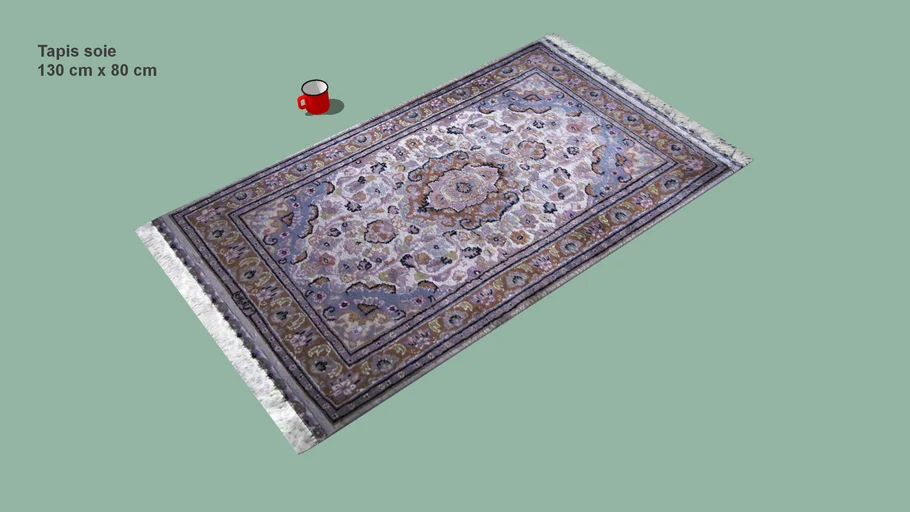 Tapis Soie 130cm x 80cm | 3D Warehouse