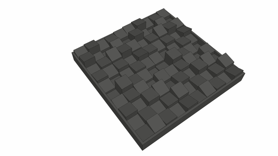 Acoustic diffuser black | 3D Warehouse