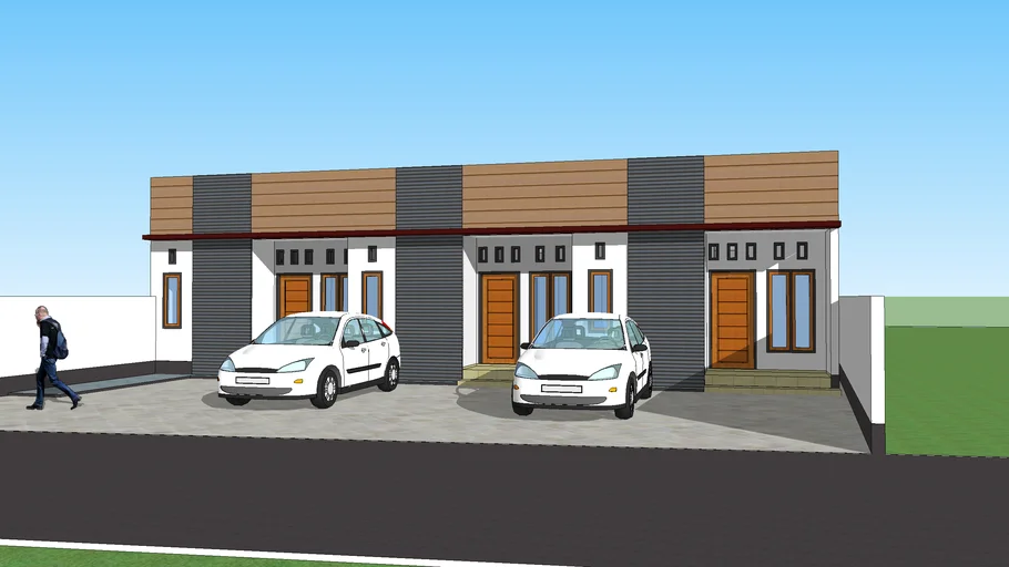 RUMAH PETAK 1 LANTAI | 3D Warehouse