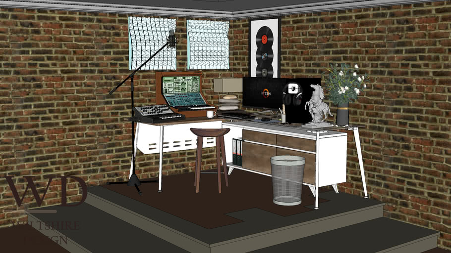 Home Office Recording Studio | 3D Warehouse