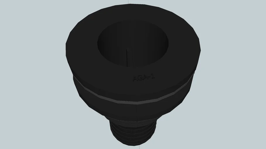 Bulkhead Assembled, 1 Inch, 1 Inch Barb, 3/8 Inch Glass | 3D Warehouse