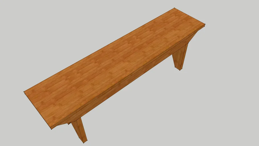 simple wooden bench | 3D Warehouse