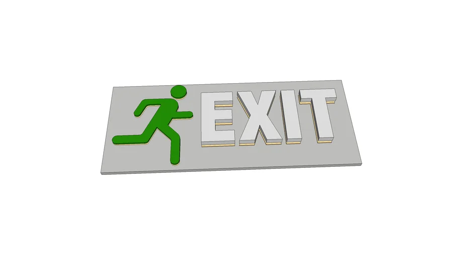 Exit Sign | 3D Warehouse