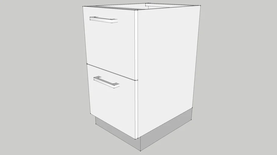 450 Base Two Drawer Unit 450x560x720 UID_CPUU000174 | 3D Warehouse