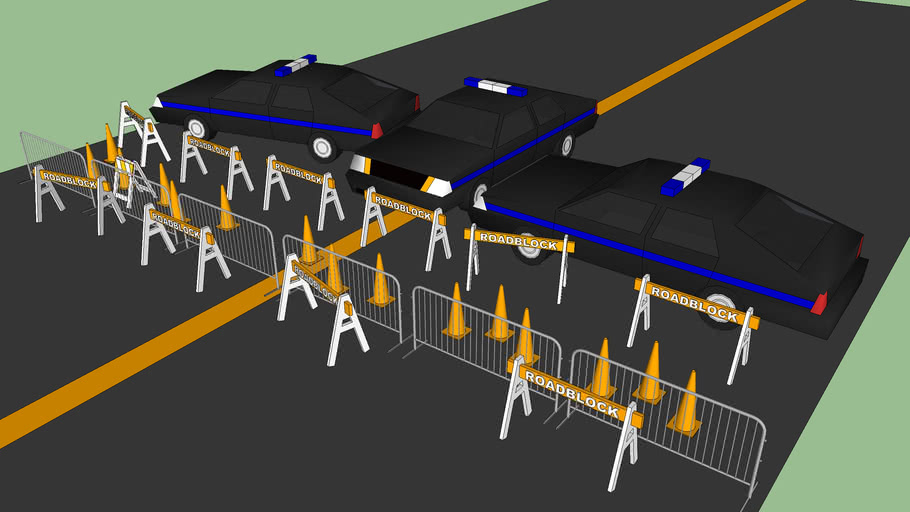 3D City: Police Roadblock | 3D Warehouse