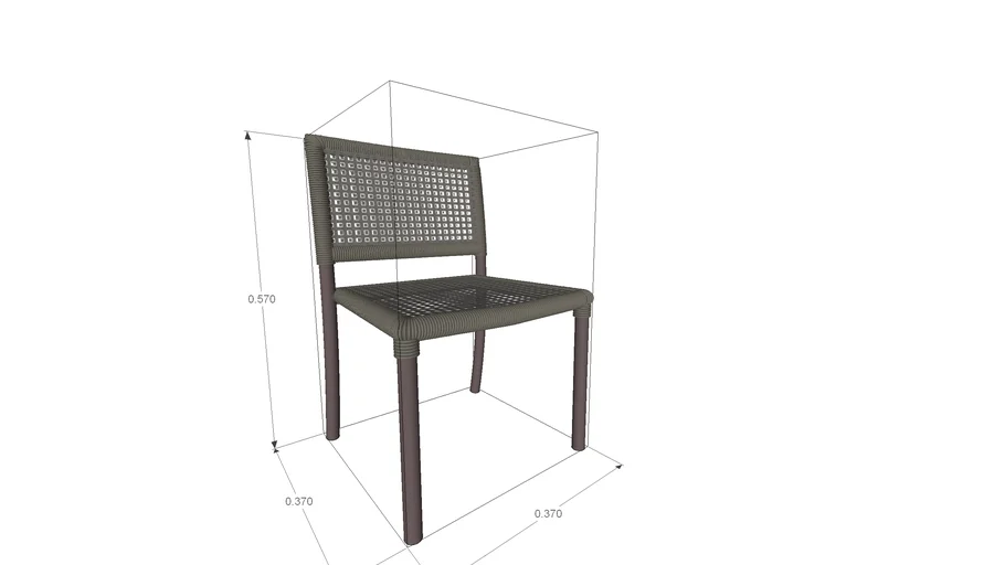 LINHA GIARDINO – CADEIRA KIDS – (L 37 X P 37 X H 57) - TIDELLI - 3D SKETCHUP | 3D Warehouse
