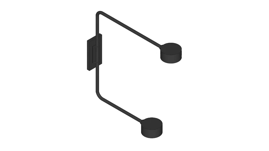 Arandela Moobe Pan Dupla - Metaldomado | 3D Warehouse