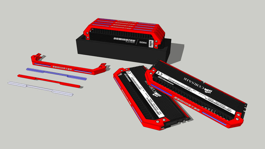 Corsair Dominator Platinum Light Bar Red (Limited edition) | 3D Warehouse