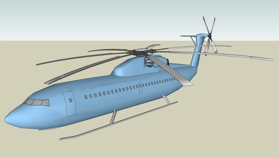 H-34p heliplane concept updated | 3D Warehouse