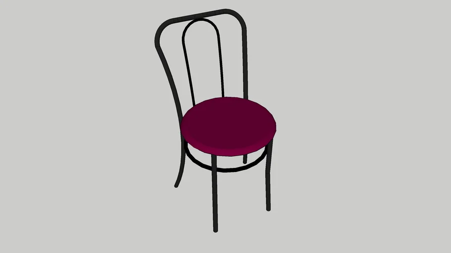 Chair with metallic frame | 3D Warehouse