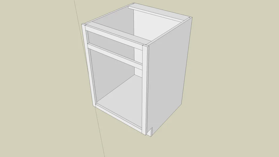 Single Drawer Base Cabinet: Extended Side Panels, Fully Dadoed Back ...
