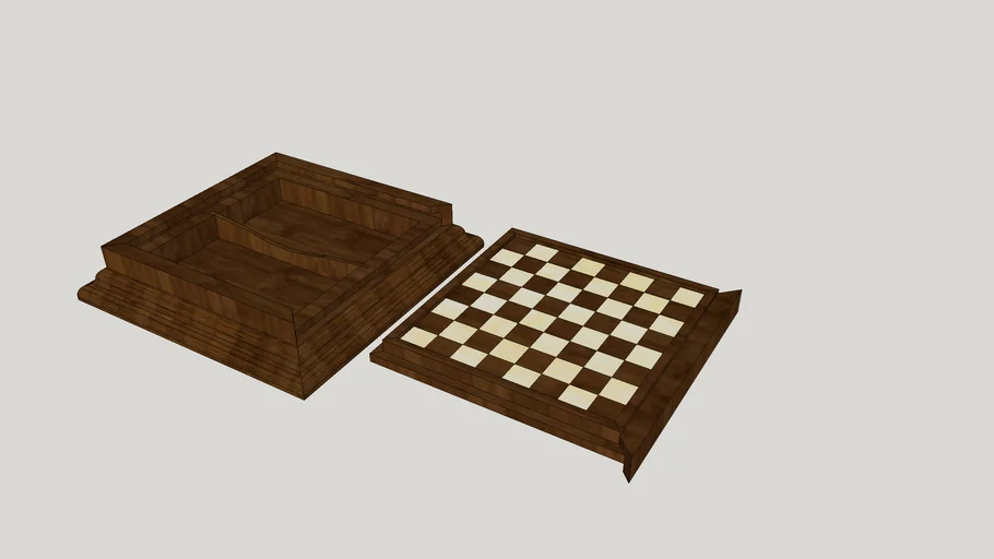 Chess board with hidden compartment (inspired by Jay Bates) | 3D Warehouse
