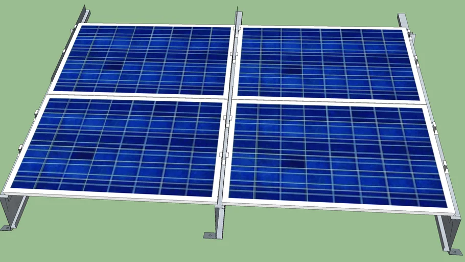 Solar PV system with mounting structure | 3D Warehouse