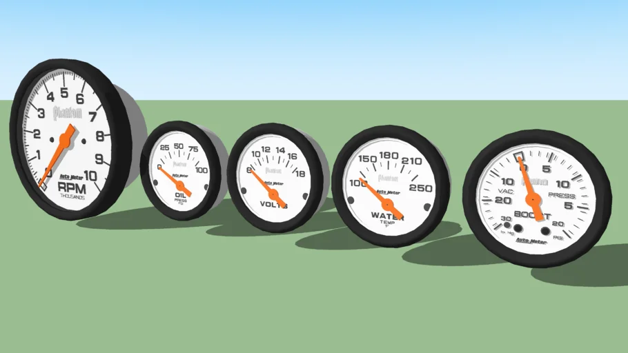 AutoMeter Phantom gauges | 3D Warehouse