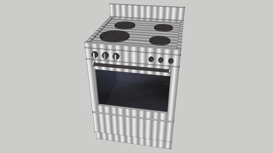 Stove - 600 stainless steel | 3D Warehouse