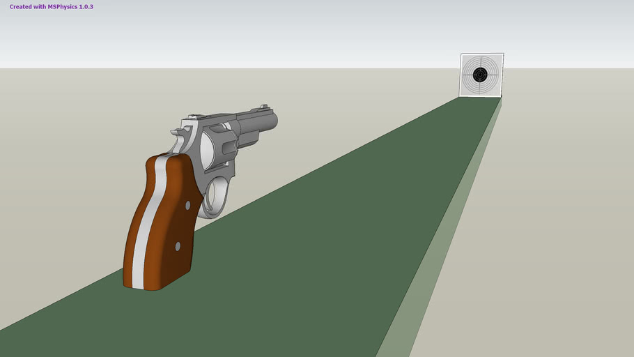 Shooting range with revolver | 3D Warehouse